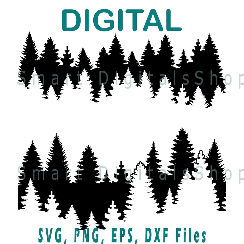 Tree Line Svg - Etsy