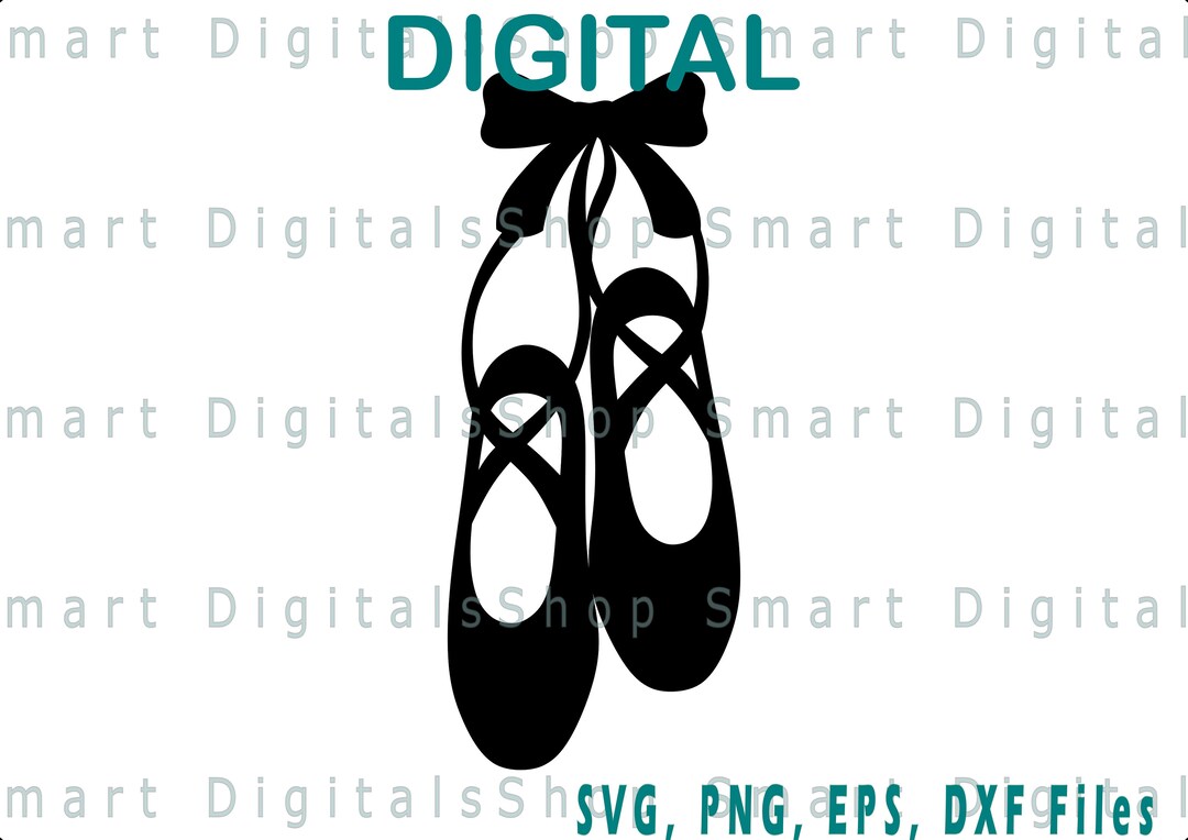 Ballet Shoes SVG | Simple Ballet Shoes Cut File | Ballerina SVG | Dance ...