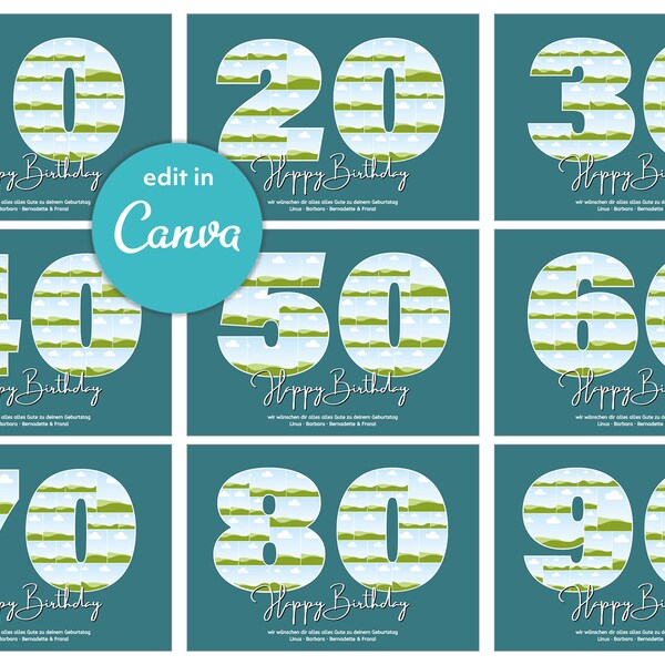 Number 1 Photo Collage Template - Etsy