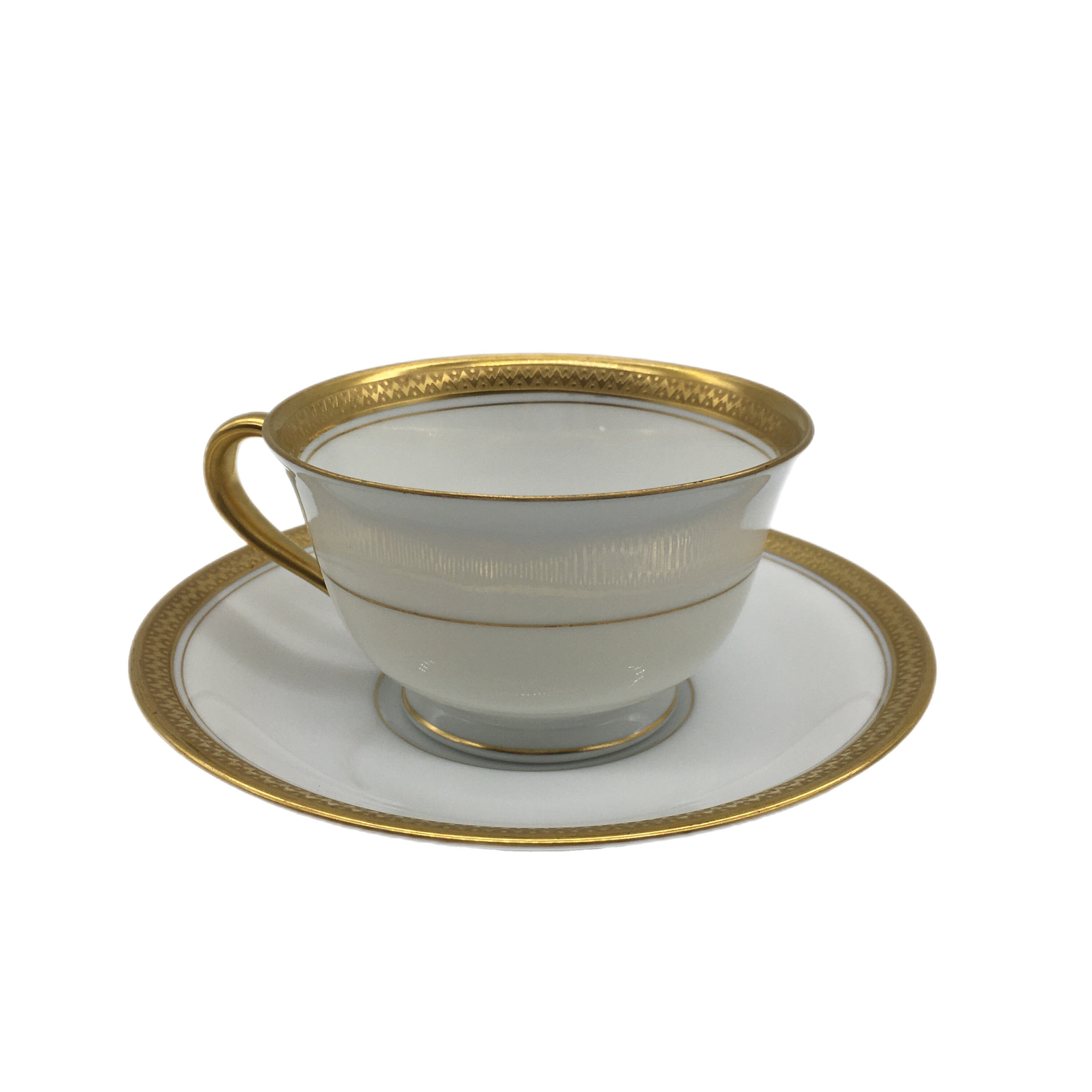 Pickard Fine Porcelain China Gold Gilded Set of 2 Tea Cups and 2 ...