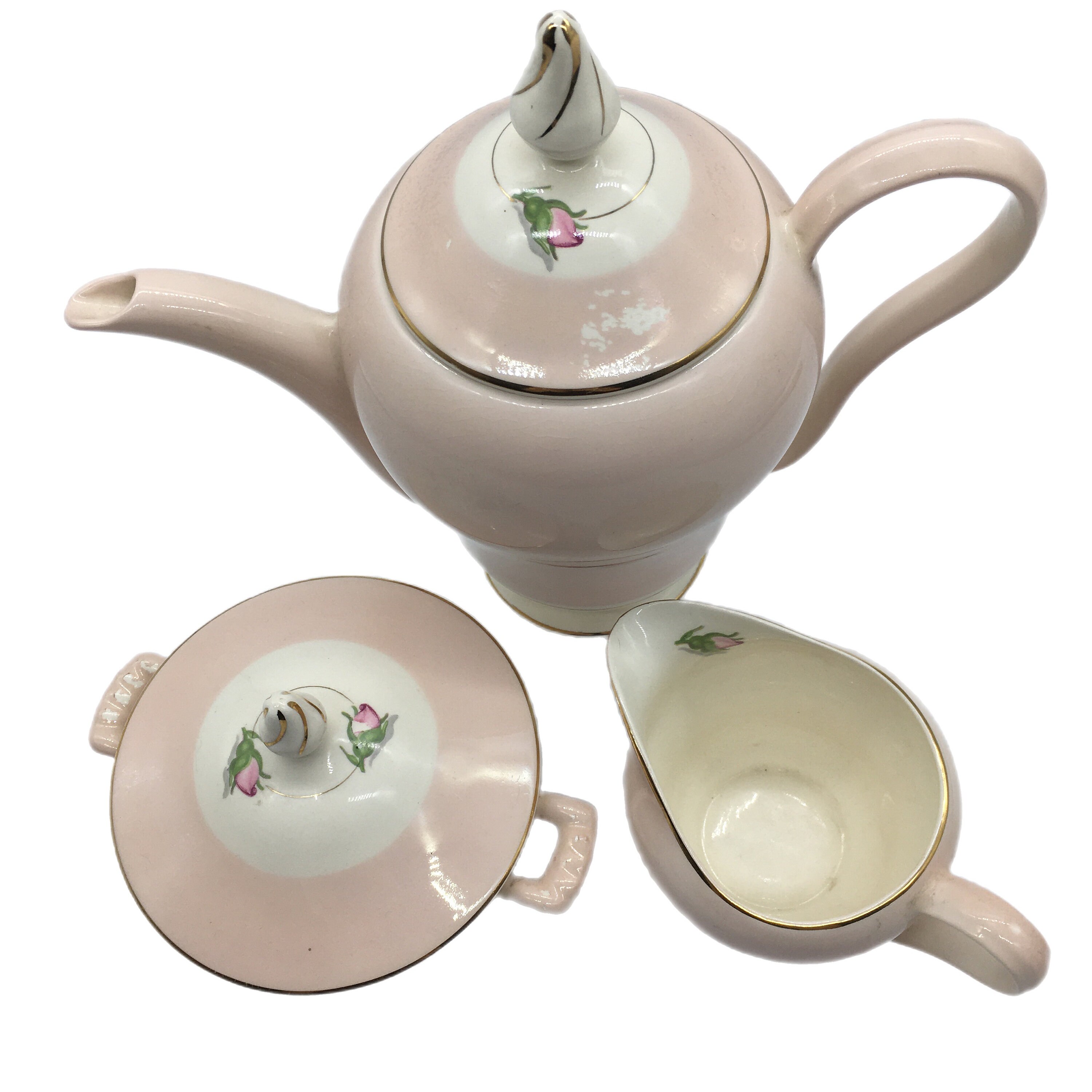 Classic Pink Rose Teapot 42-5 Edwin M. Knowles China Co. - Etsy