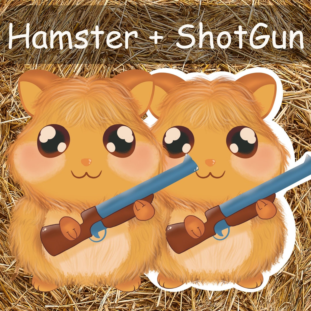 Cartoon Hamster Holding a Weapon Digital Download PNG - Etsy