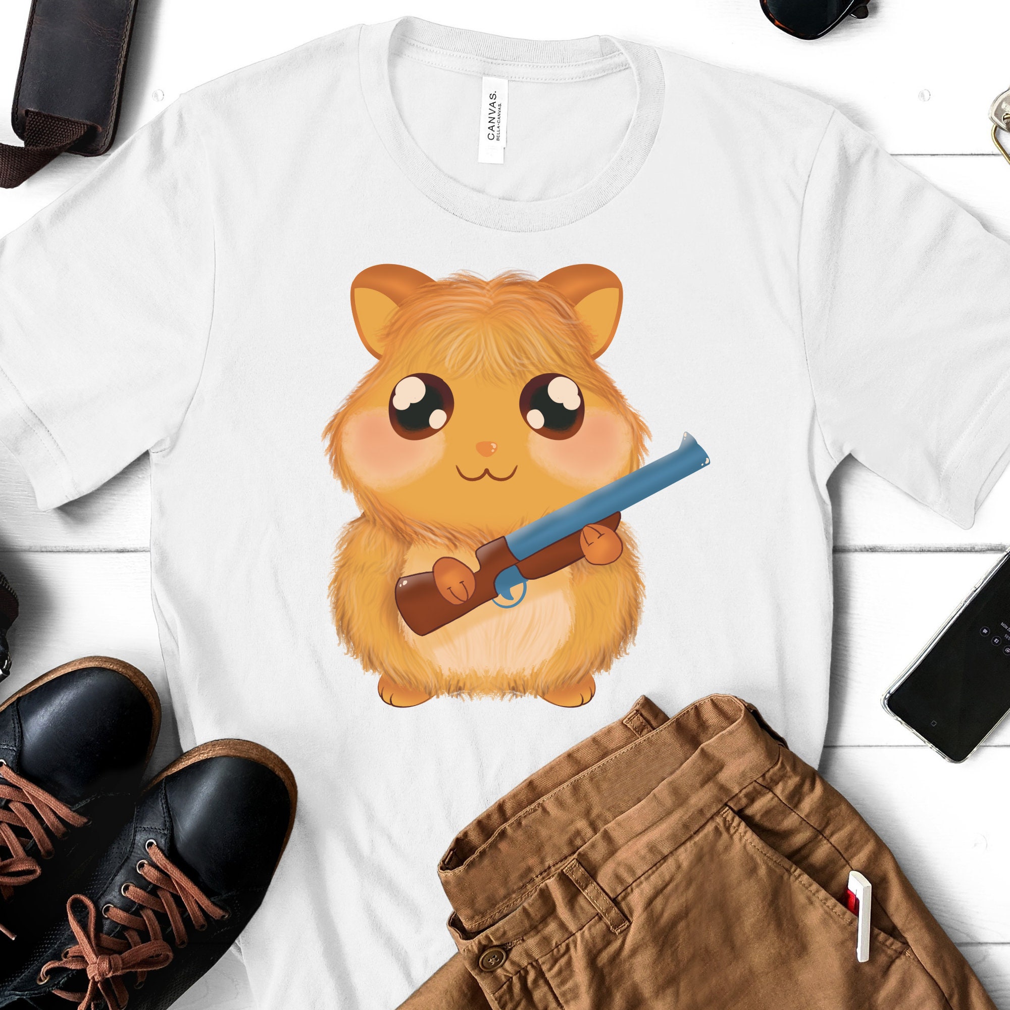 Cartoon Hamster Holding a Weapon Digital Download PNG - Etsy