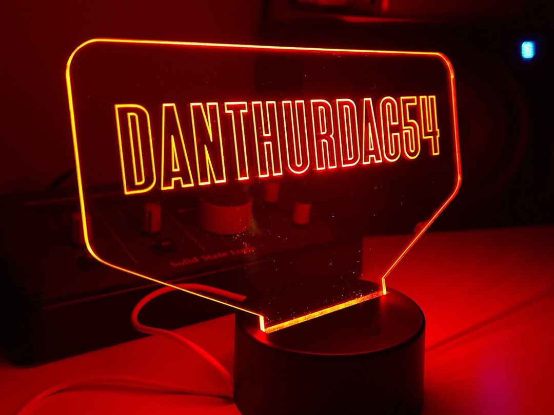 Personalized Gamertag Light Sign, Custom Gamer Tag Sign, Personalized ...