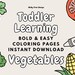 Kids Vegetables Coloring Pages - Bold & Easy to Color, Fun Educational ...