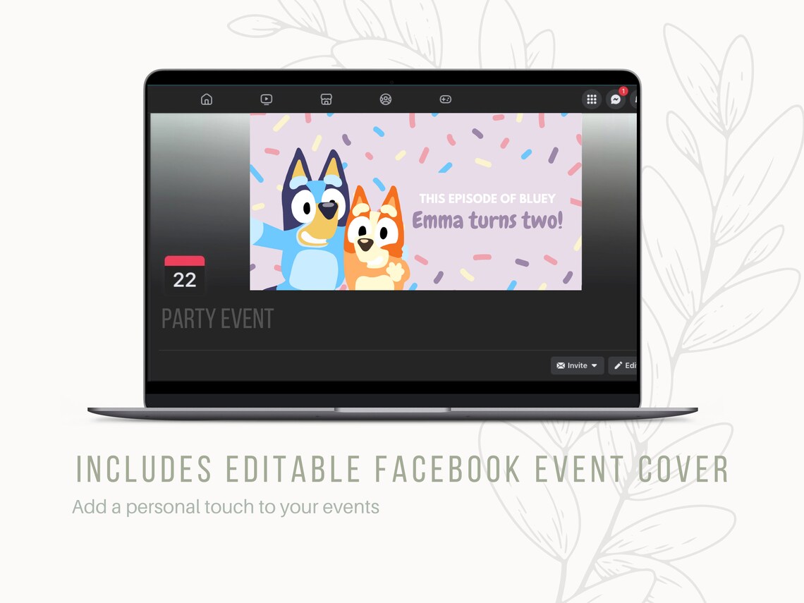 Bluey Birthday Invitation / Bluey Character Birthday Invitation ...