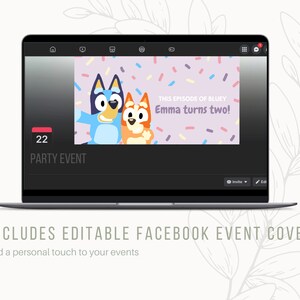 Bluey Birthday Invitation / Bluey Character Birthday Invitation ...
