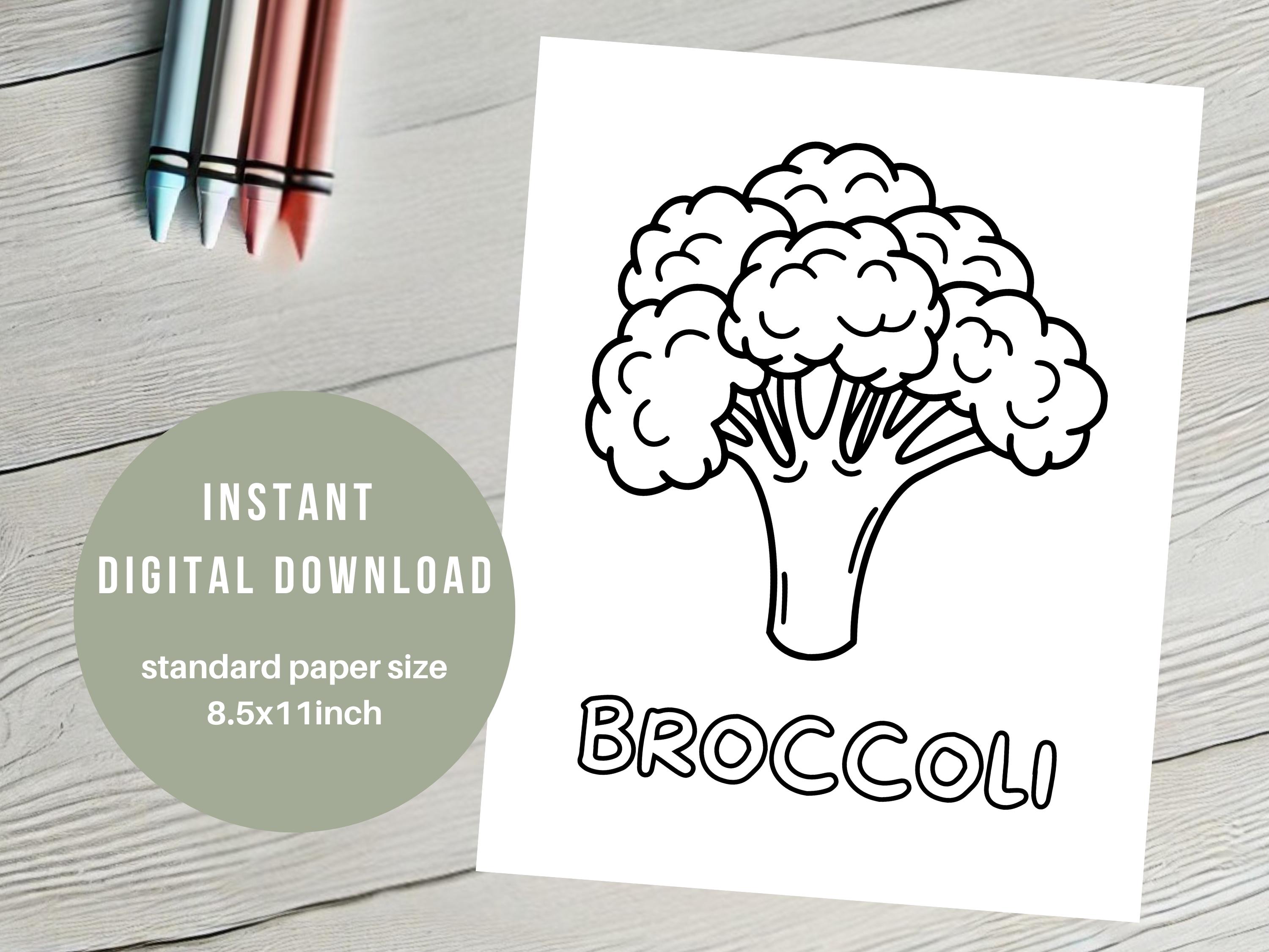 Kids Vegetables Coloring Pages - Bold & Easy to Color, Fun Educational ...