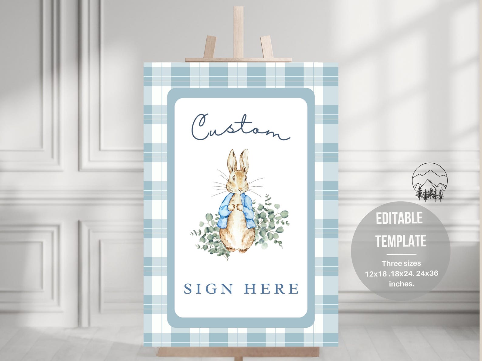 Editable Peter Rabbit Welcome Sign/ Peter Rabbit Party Sign / Instant ...