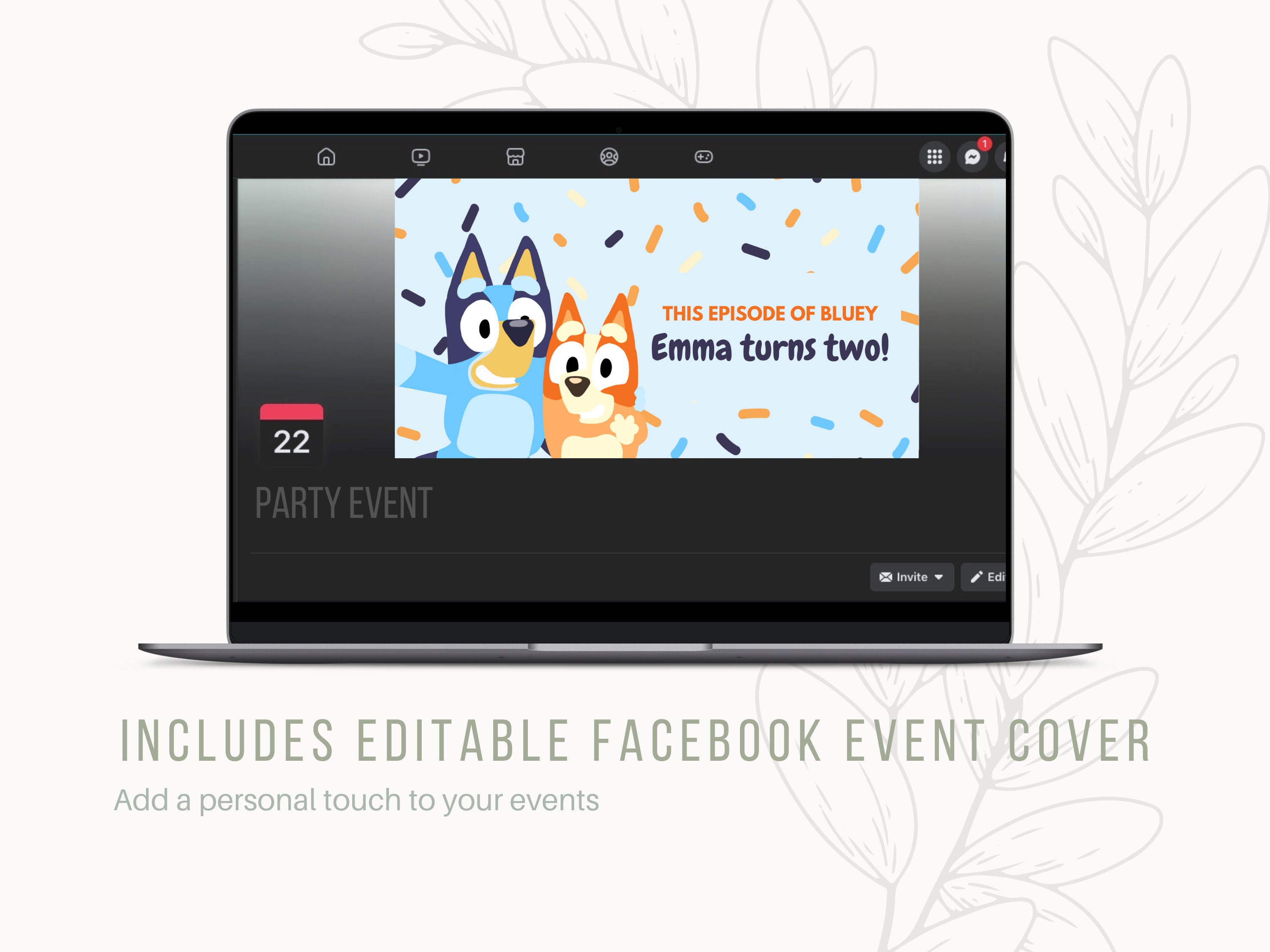Bluey Birthday Invitation / Bluey Character Birthday Invitation ...