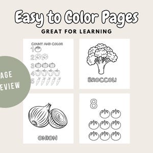 Kids Vegetables Coloring Pages - Bold & Easy to Color, Fun Educational ...