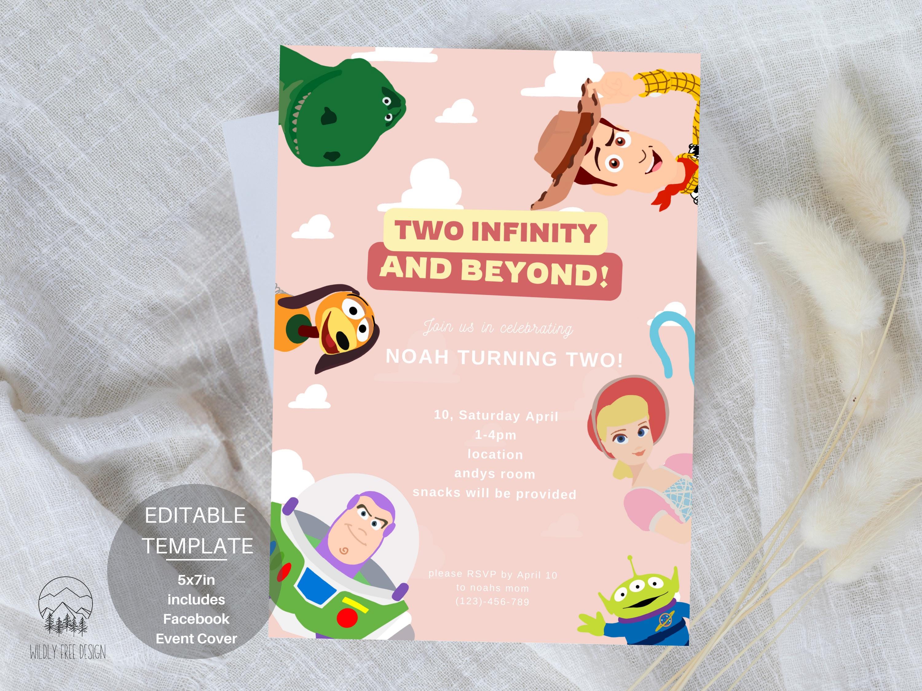 Two Infinity and Beyond Invitation / Invitation /EDITABLE Template ...