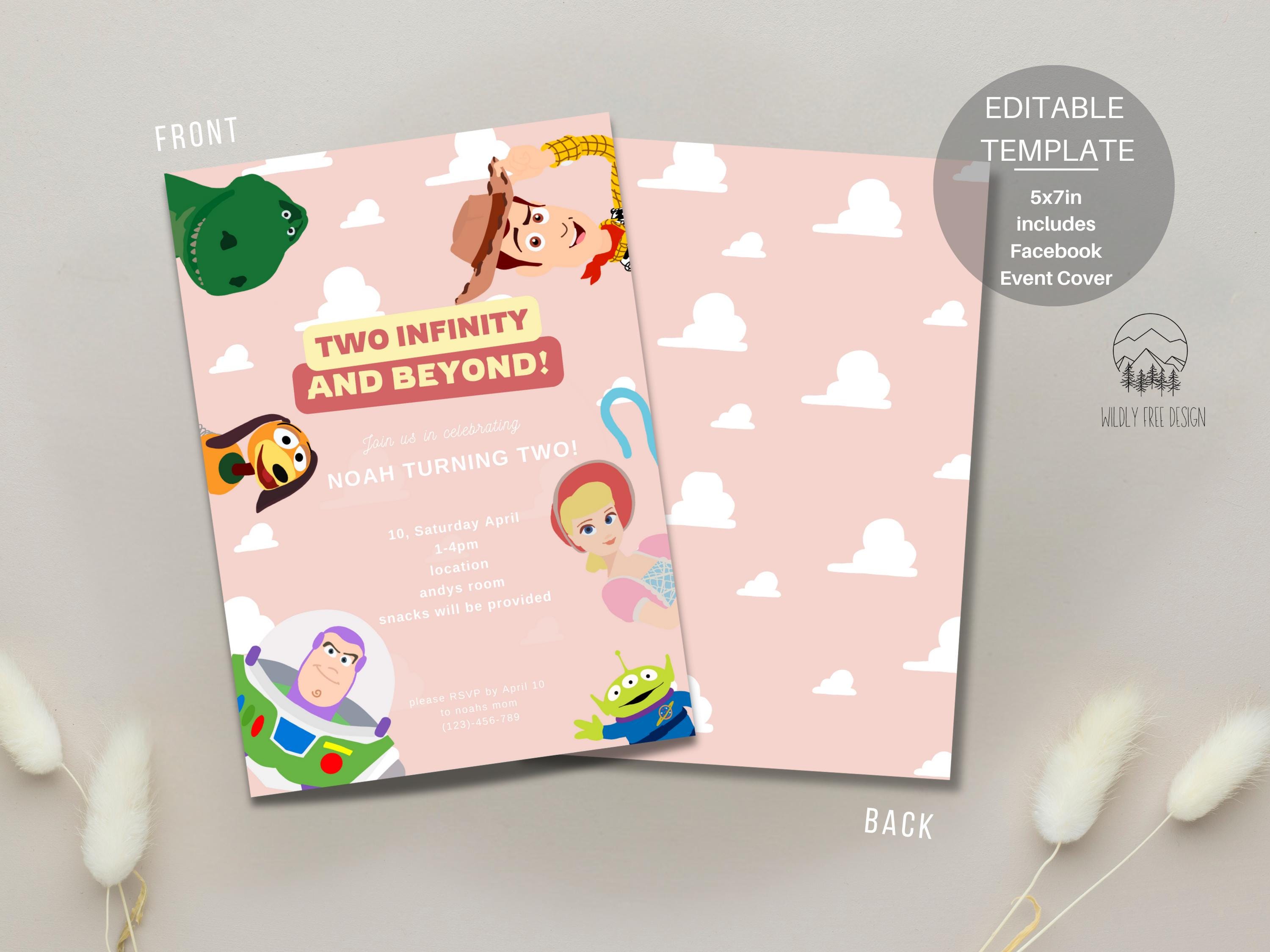 Two Infinity and Beyond Invitation / Invitation /EDITABLE Template ...