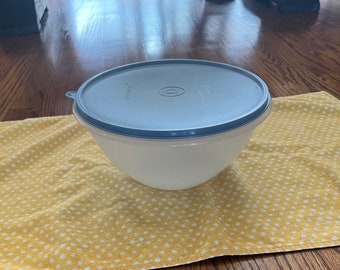 Wonderlier Bowl Clear Tupperware Bowl With Blue Seal/lid Tupperware 237 ...