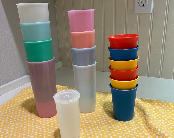 Vintage Tupperware Cups Adult & Kids Sizes 109 115 107 117 - Etsy