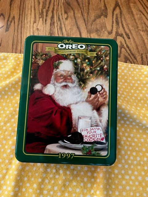 Vintage 1997 Oreo Collectible Santa Tin - 85th Anniversary Edition Tin ...