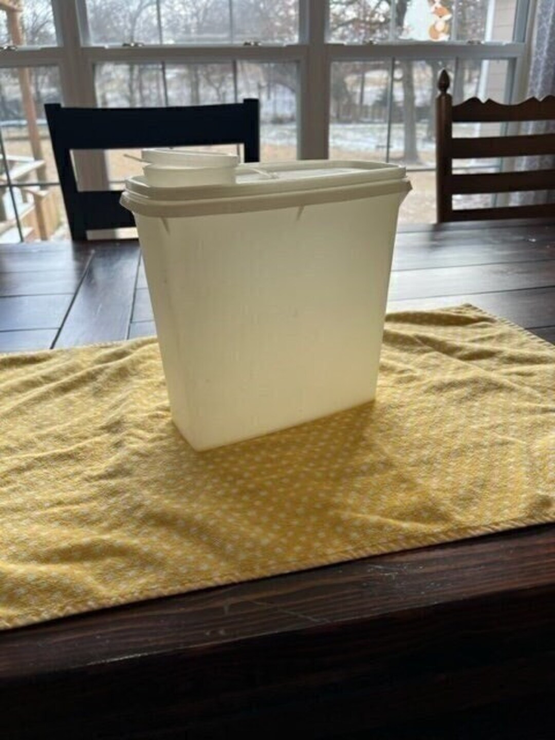 Vintage Tupperware Cereal Keeper Juice Container Sheer #469 With Flip ...