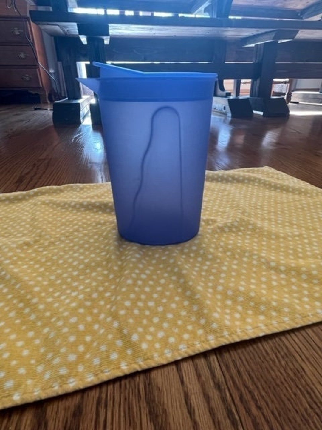 Dark Blue Tupperware Impressions Pitcher Slimline Rock Top Fit No ...