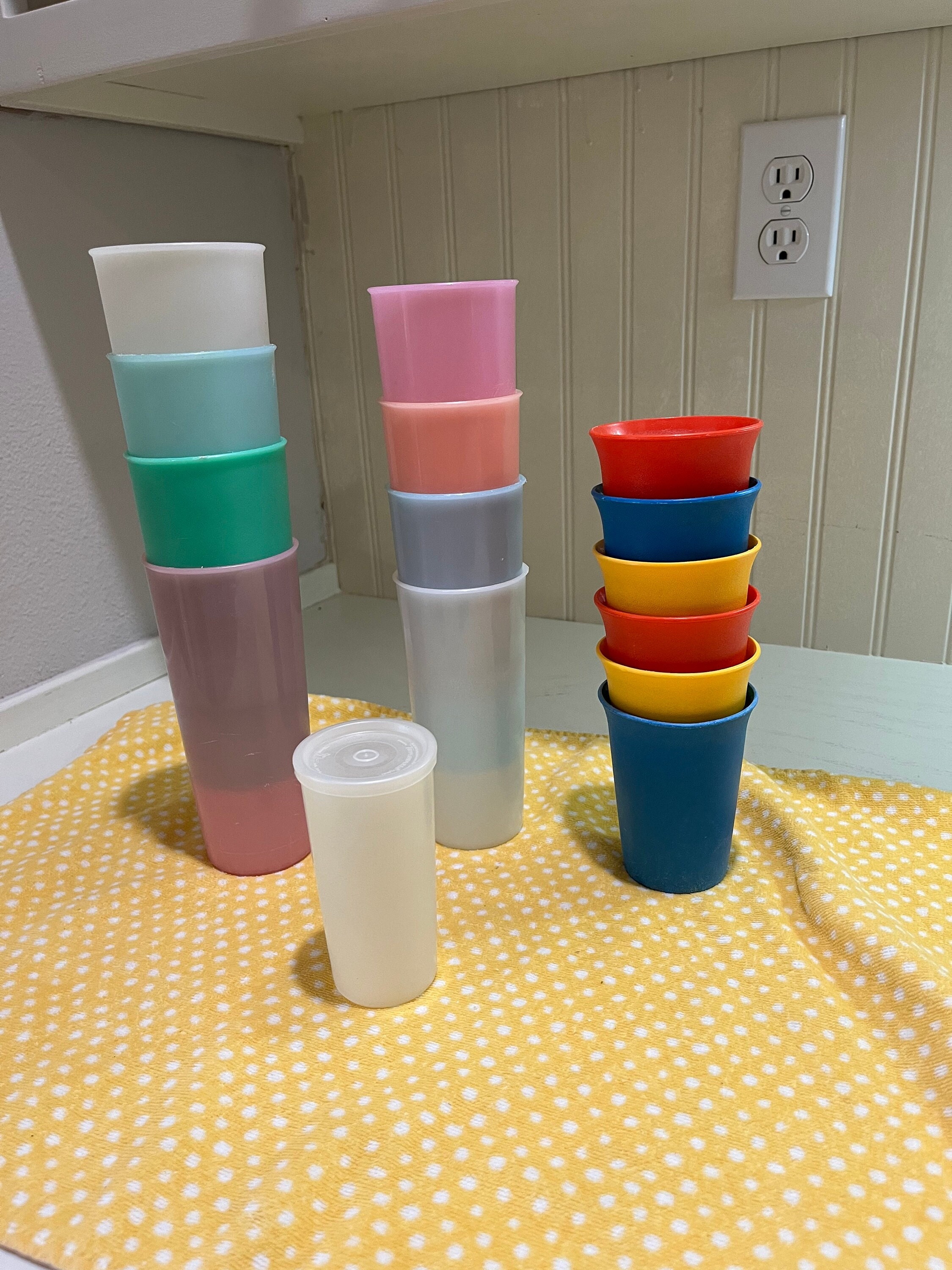Vintage Tupperware Cups Adult & Kids Sizes 109 115 107 117 - Etsy