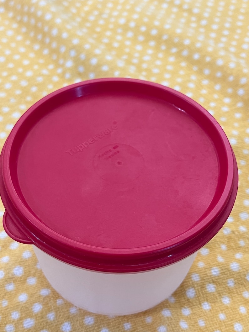 Tupperware Round Clear Frosted Storage Container #1493 - Etsy