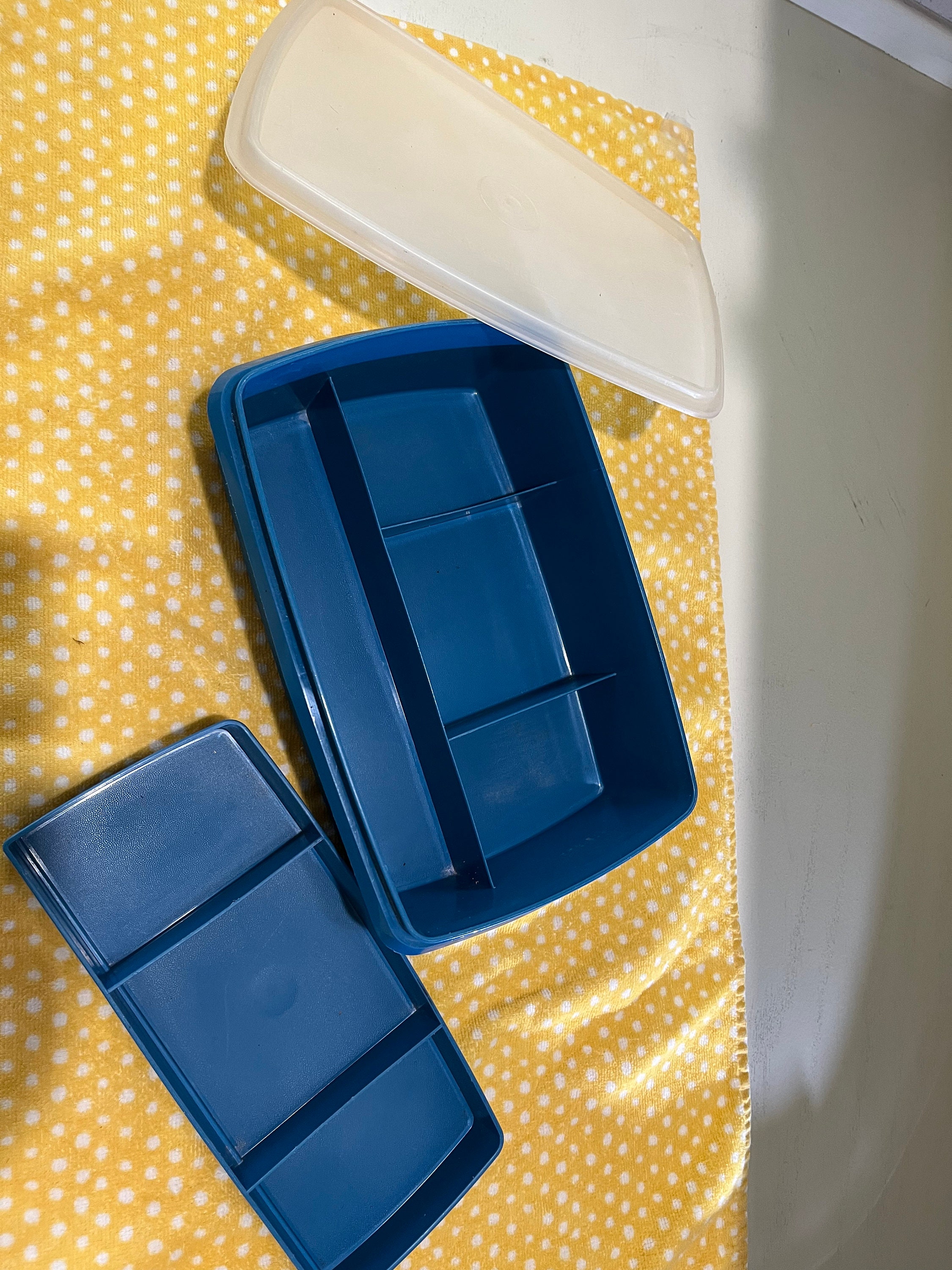 Vintage Tupperware Tuppercraft Storage Container With Tray & - Etsy