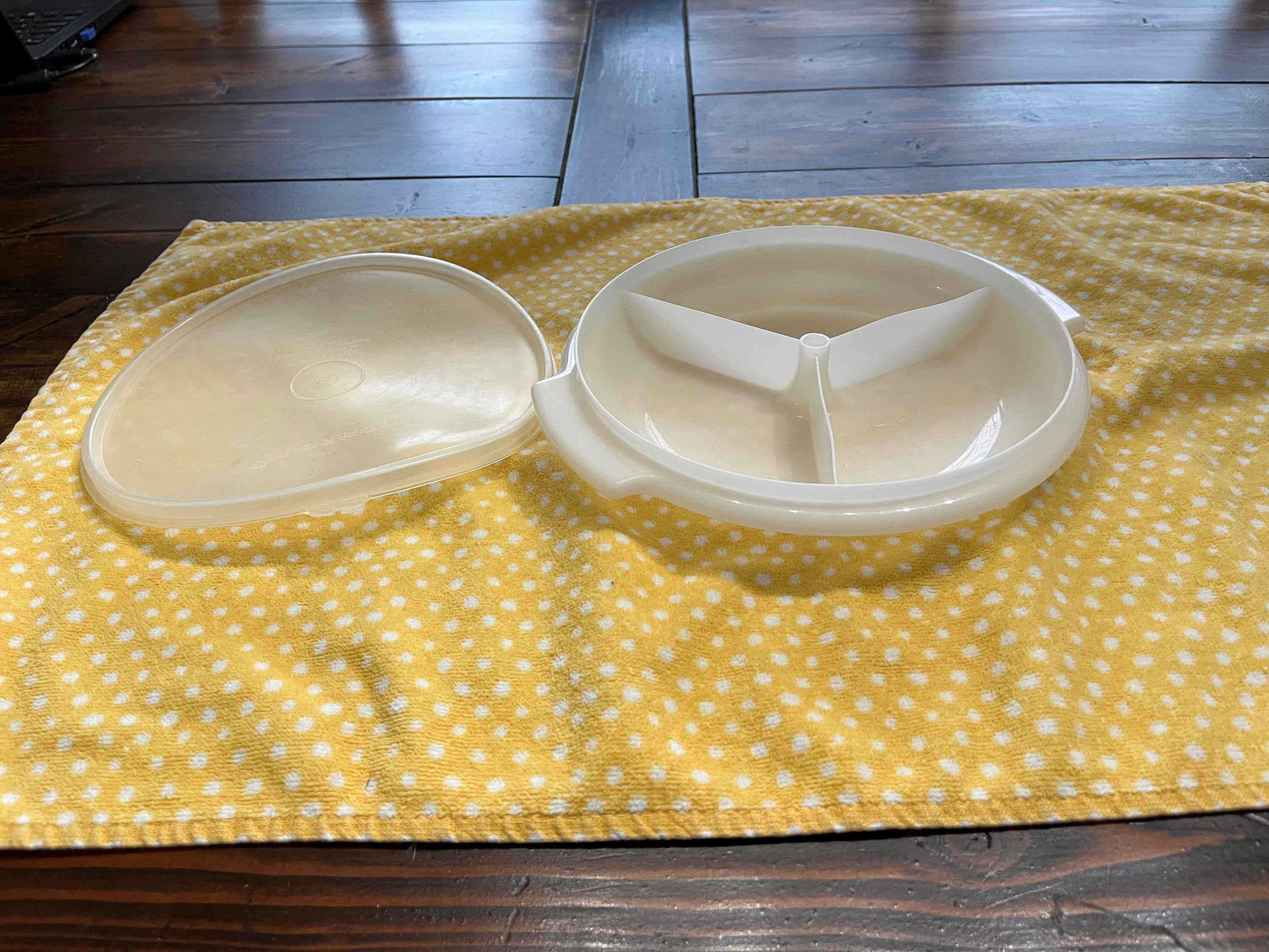 Vintage Tupperware Relish Tray, Divided 3 Compartment Serving Dish With ...