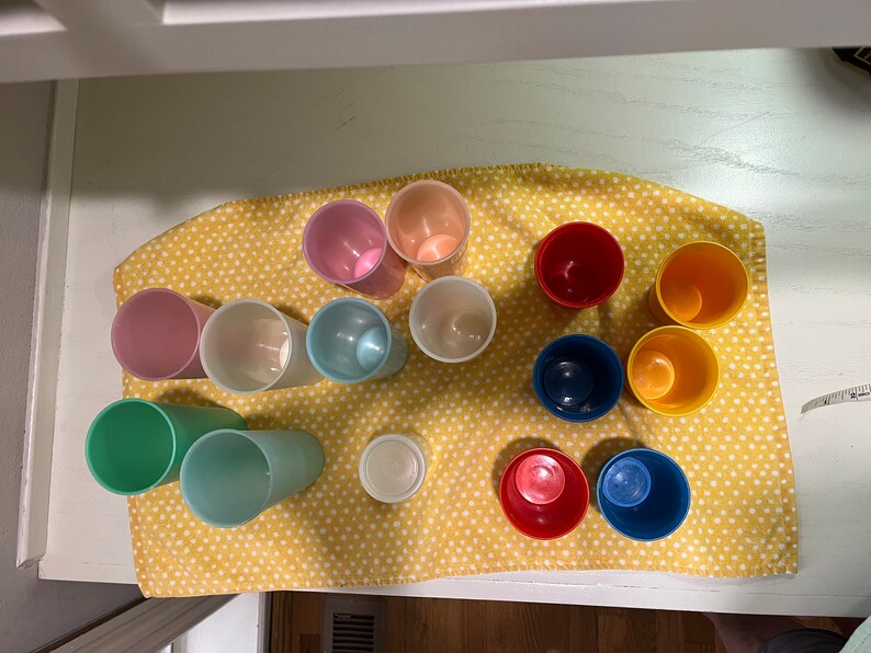 Vintage Tupperware Cups Adult & Kids Sizes 109 115 107 117 - Etsy
