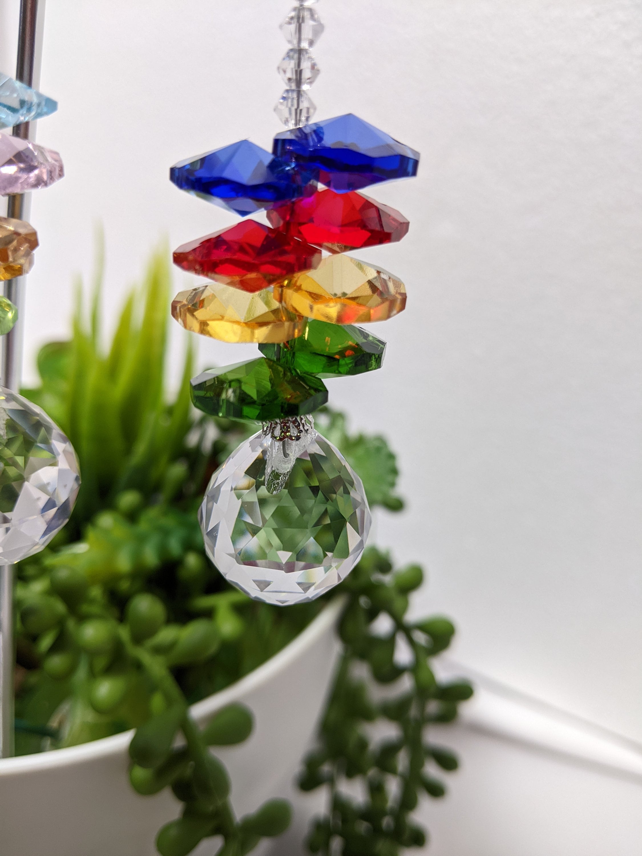 Fairy Garden Wand Plant Stake 11 or 14" Suncatcher Prism and 4 Sets of ...