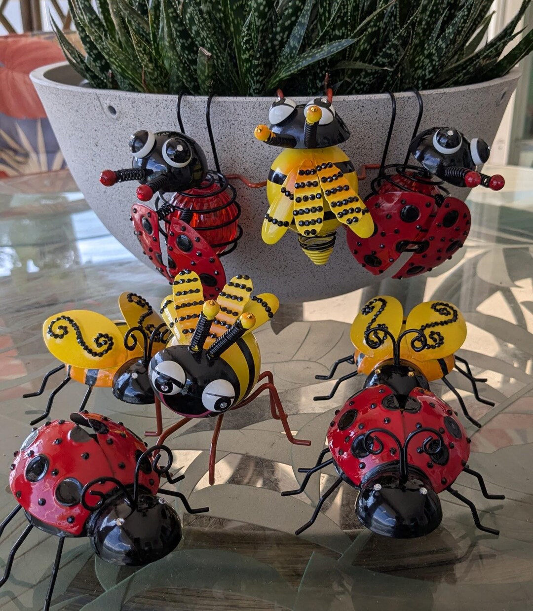 Cute Metal Bumble Bees and Ladybugs Embellished With Rhinestones to Add ...