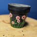 Hand Painted Small Grey Clay Pot 3 Inch Perfect for - Etsy