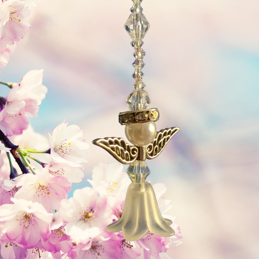 Little Angel Suncatcher for Your Car With a Pearl and a String of a ...