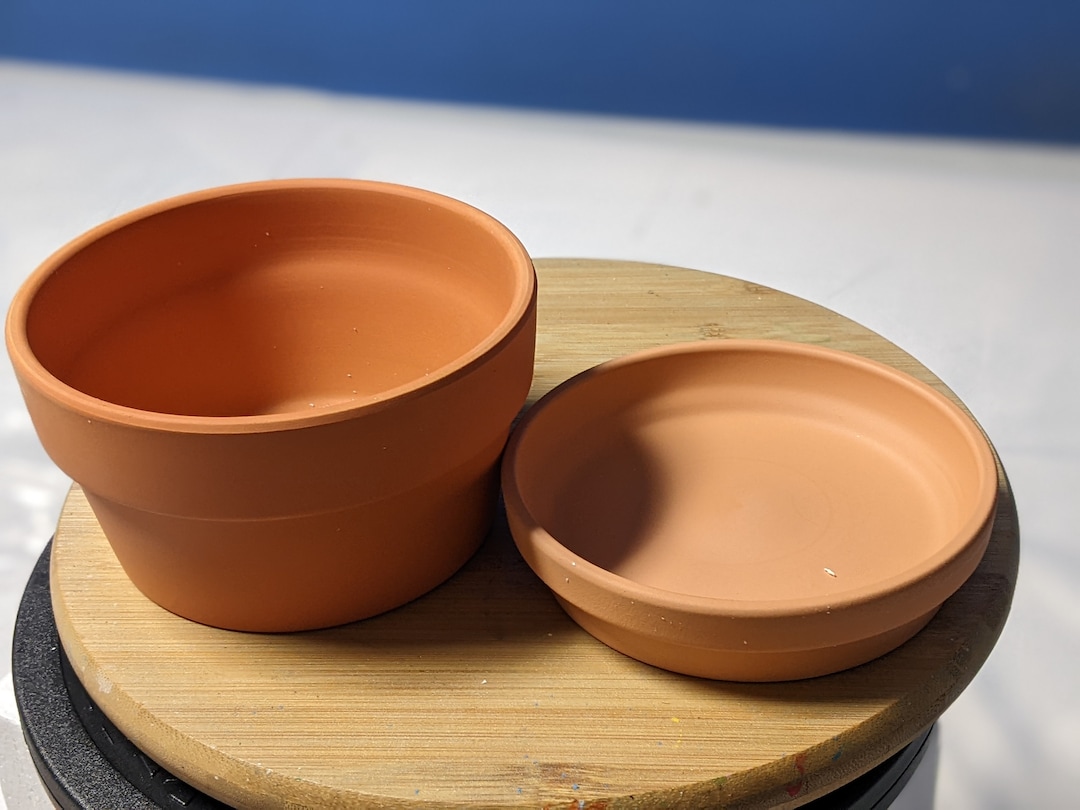 Shallow 5 Inches Diameter Terracotta Pot, With or Without Saucer ...