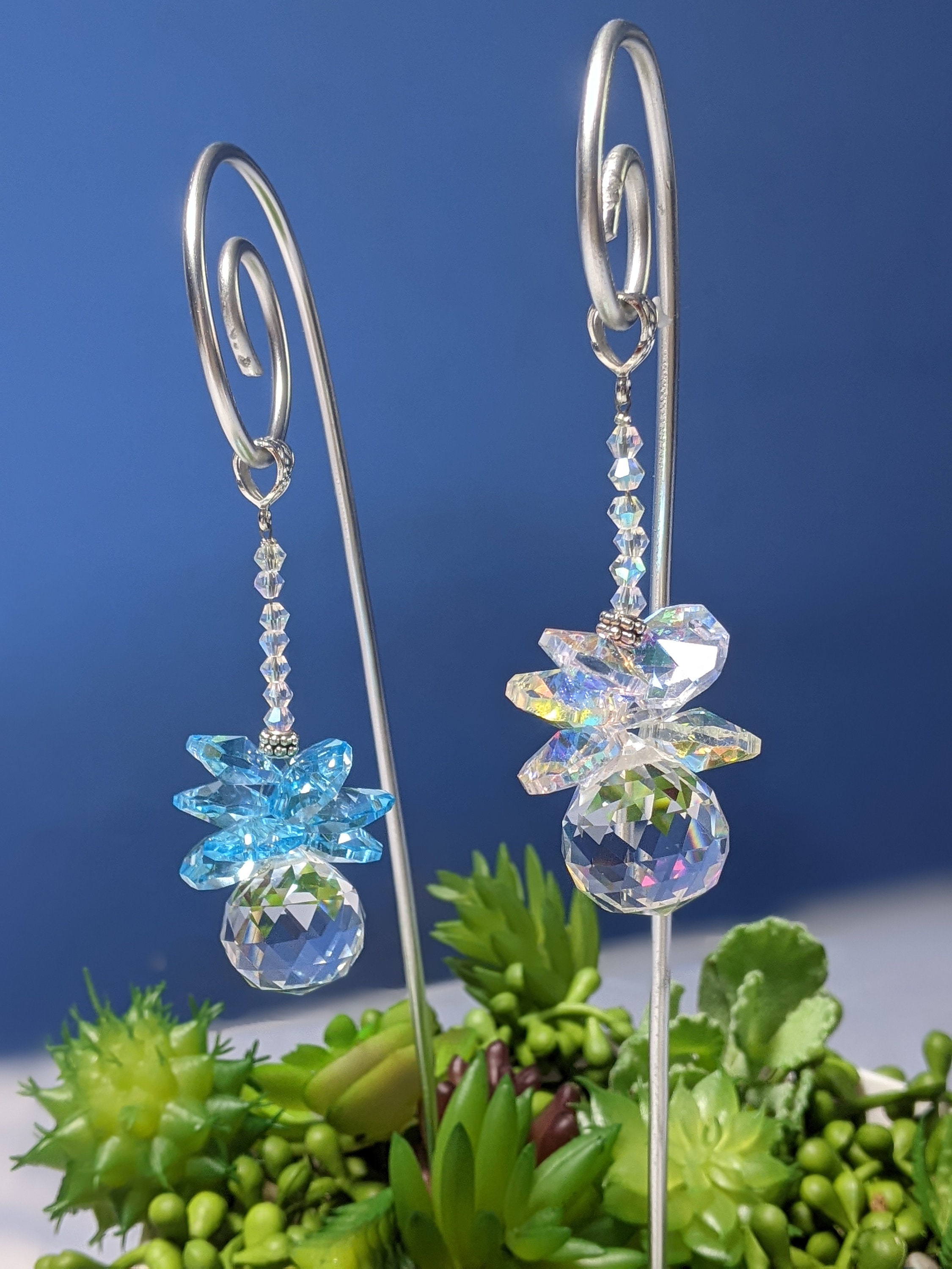 Fairy Garden Wand Plant Stake 11" or 14" With a Prism and 6 Octagons ...