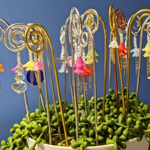 Little Garden Stakes 8" Wands With Many Styles Attachments in Several ...