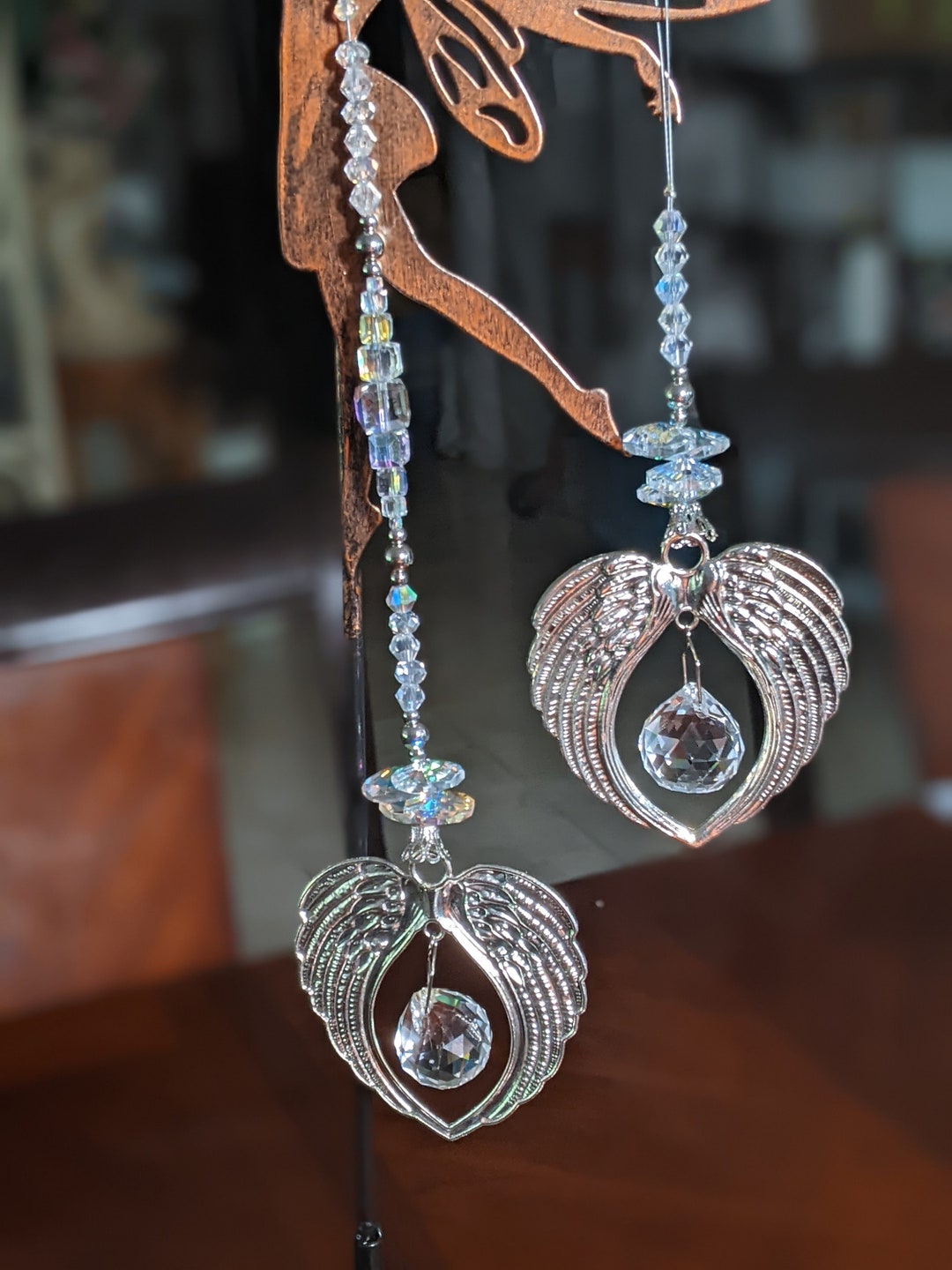 Suncatchers for Window or Car With Angel Wings a 20 Mm - Etsy