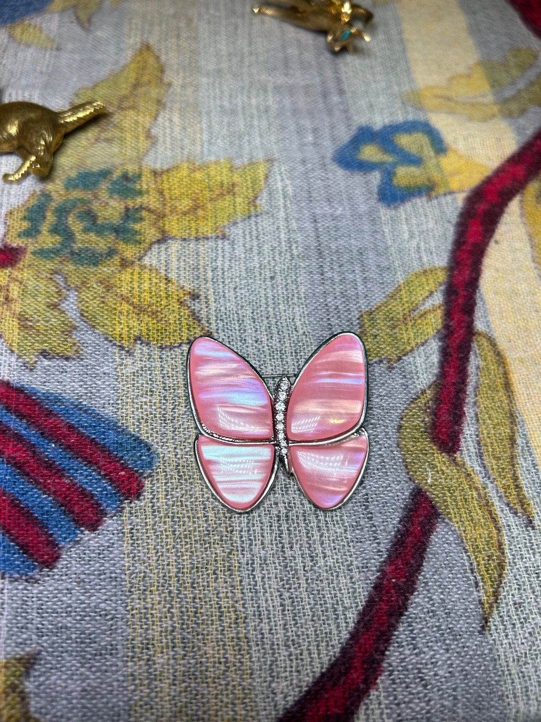 Pink Butterfly Pin - Etsy