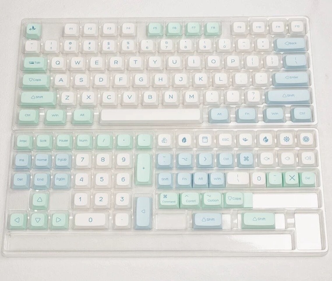 135 Pcs XDA Keycaps Set Creamly Green Theme Keycaps Opaque - Etsy