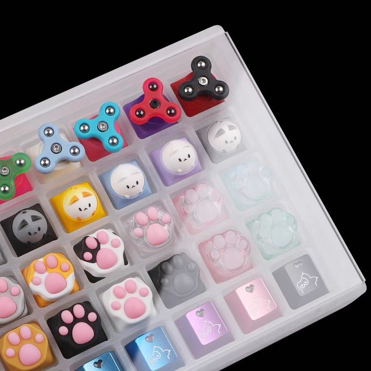 Storage Box for Keycaps, Sandblasted Acrylic, Dust-proof Box for ...