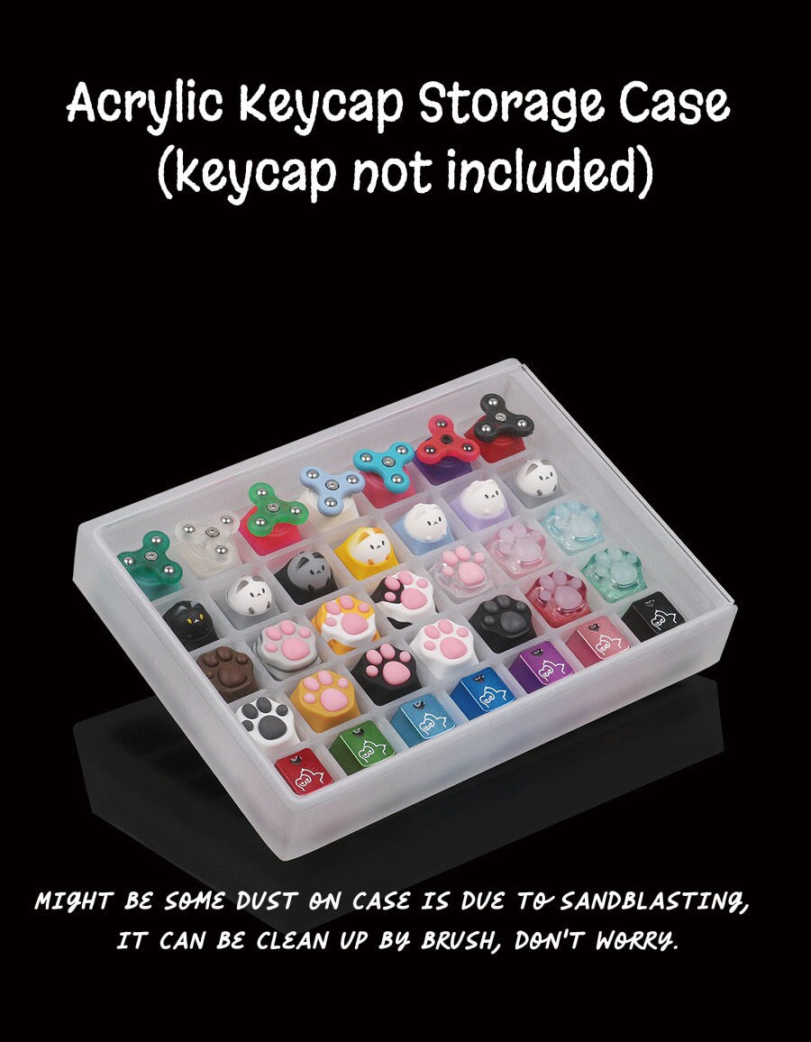 Storage Box for Keycaps, Sandblasted Acrylic, Dust-proof Box for ...