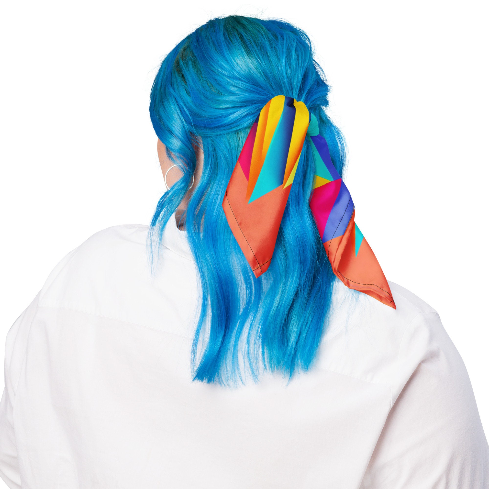 Super Colorful Bandana | Neon Scarf Multifunctional | Geometric Print ...