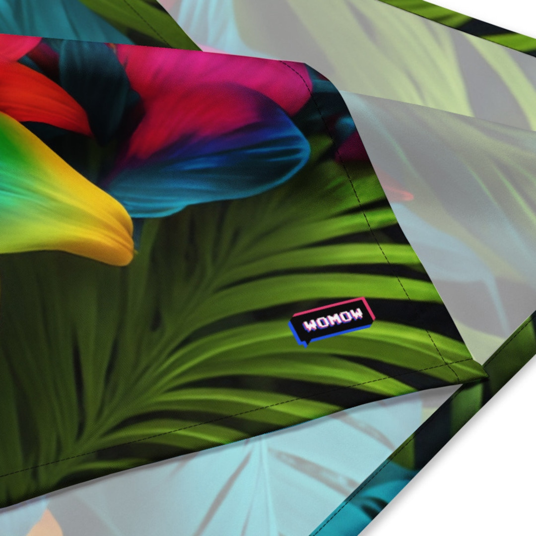 Hawaiian Paradise Bandana | Tropical Flowers Print Scarf ...