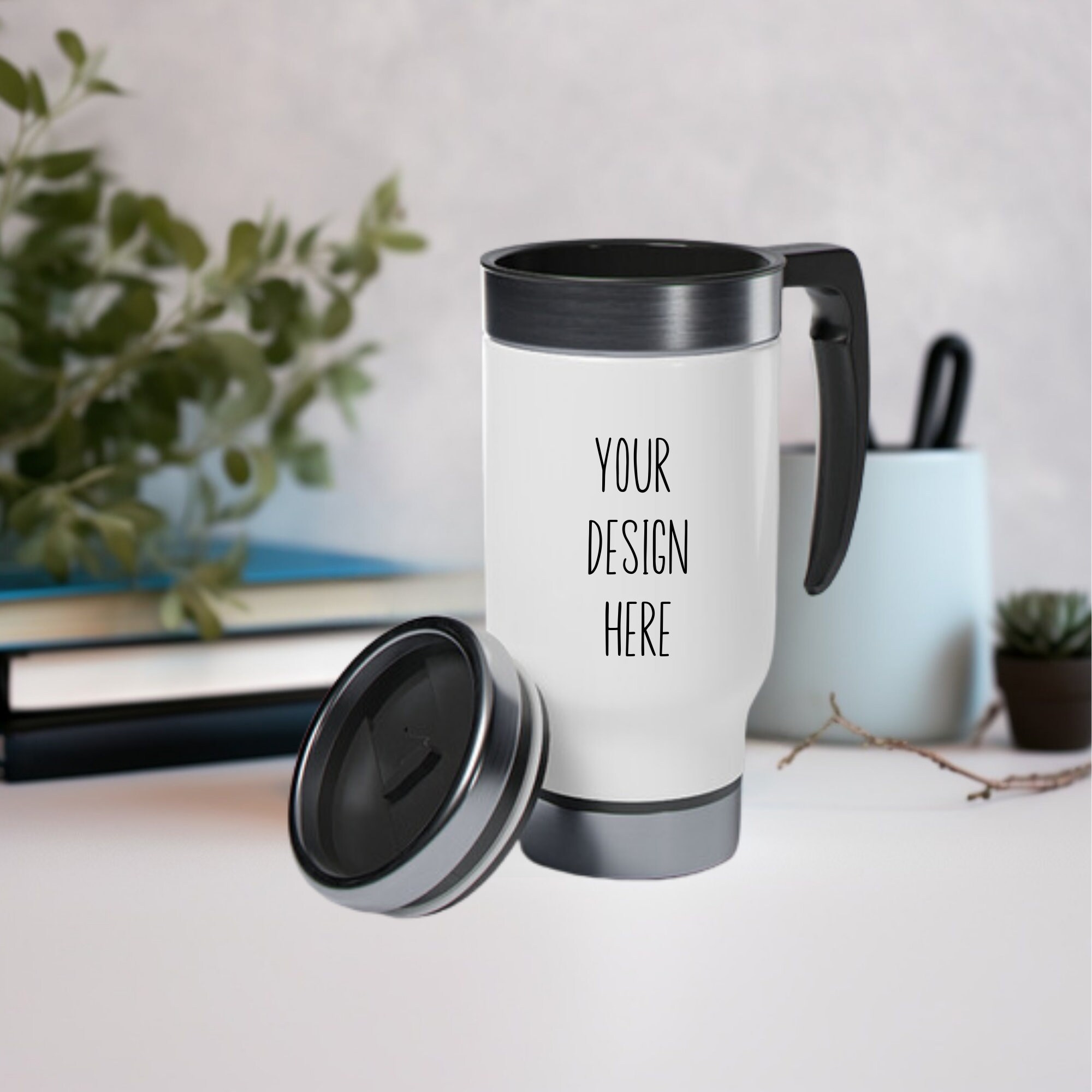14oz Travel Mug Mockup Mug Template White Travel Mug Mockup Coffee Cup Mock up Coffee Cup Mock ...