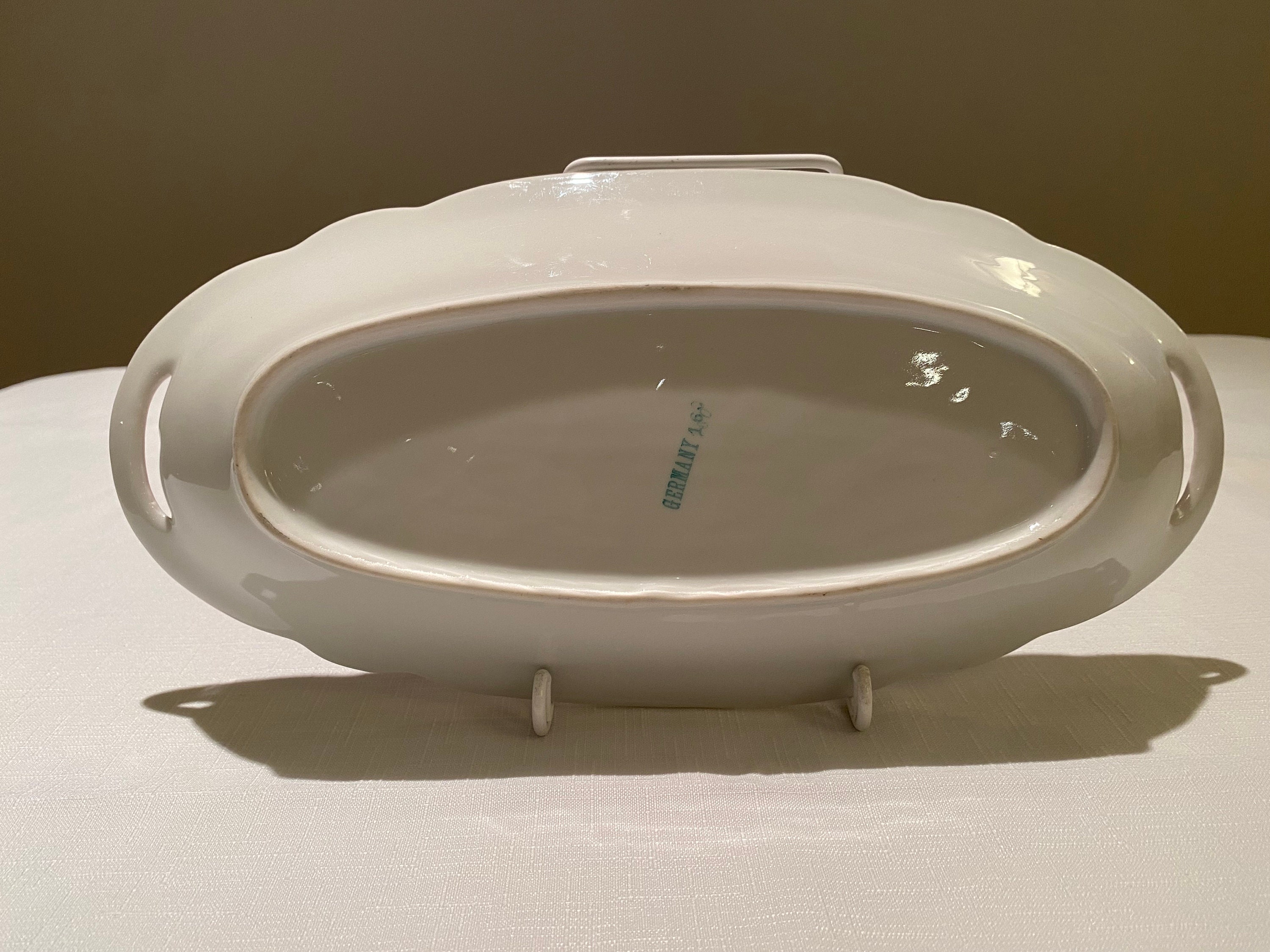 Vintage Oval Relish/olive Dish With Flower Pattern - Etsy