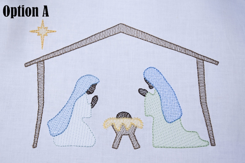 Nativity Scene Embroidery Design for Children's Clothing - Etsy