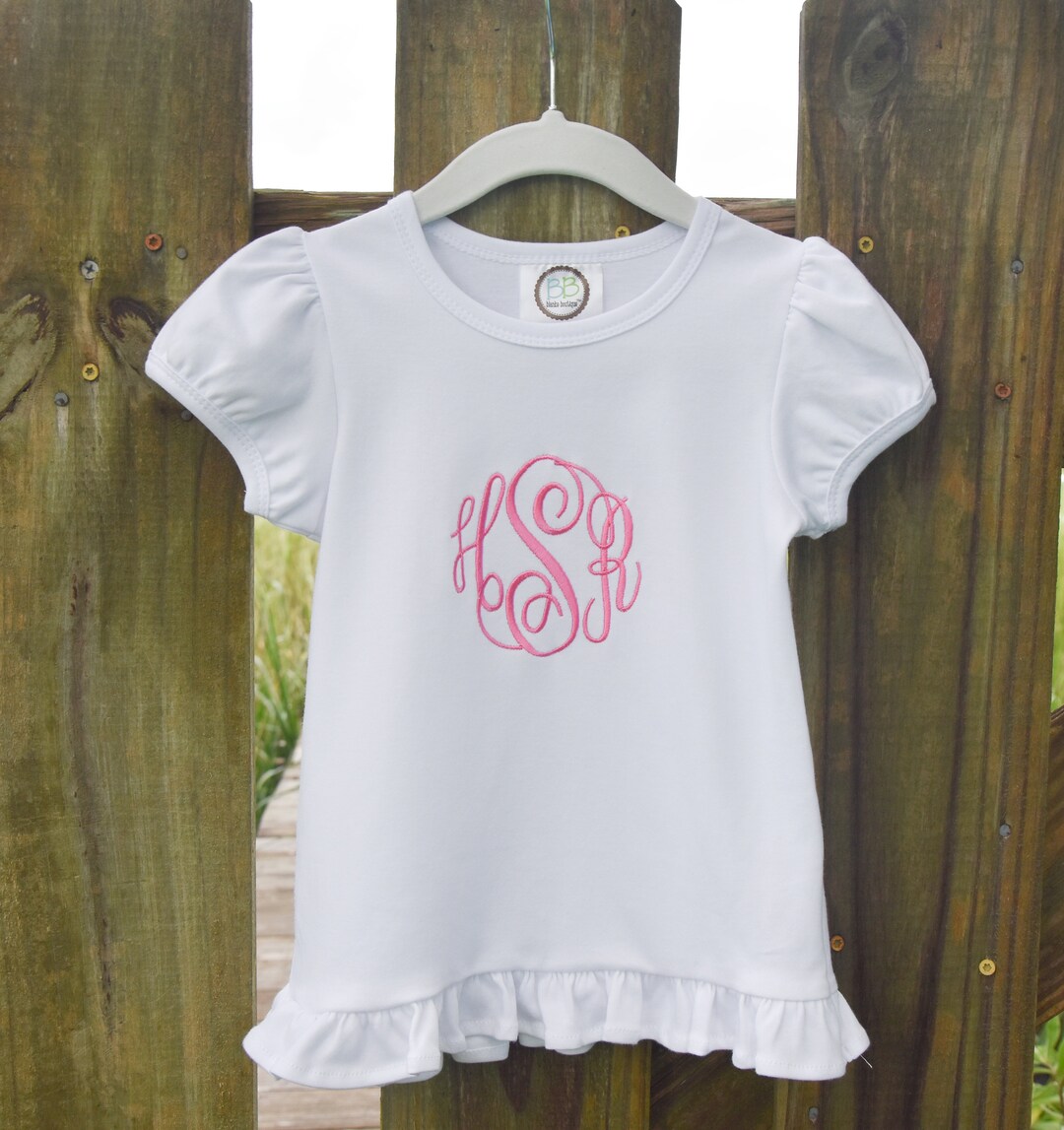 Monogram Embroidery for Little Girls-custom Embroidery - Etsy