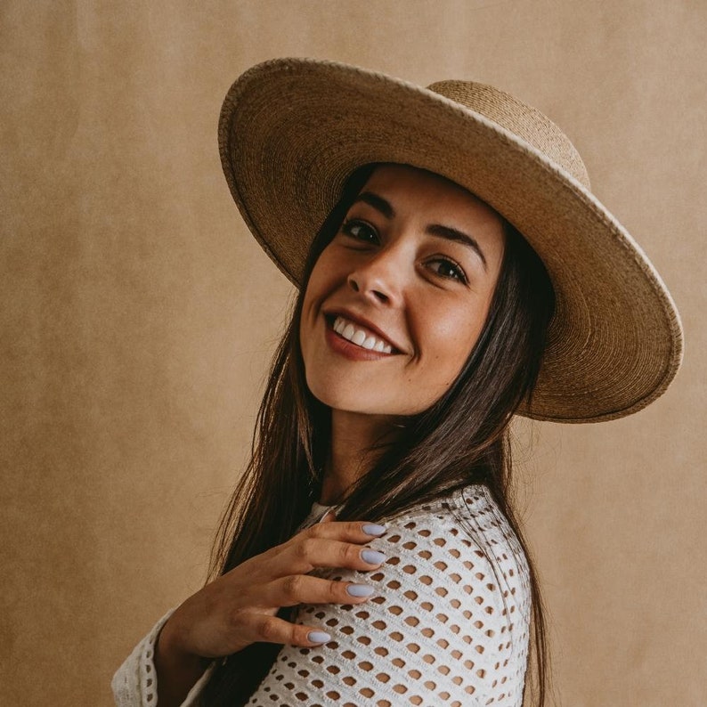 Premium Straw Hat Women | Handmade From Original Palm Leaf Straw in ...