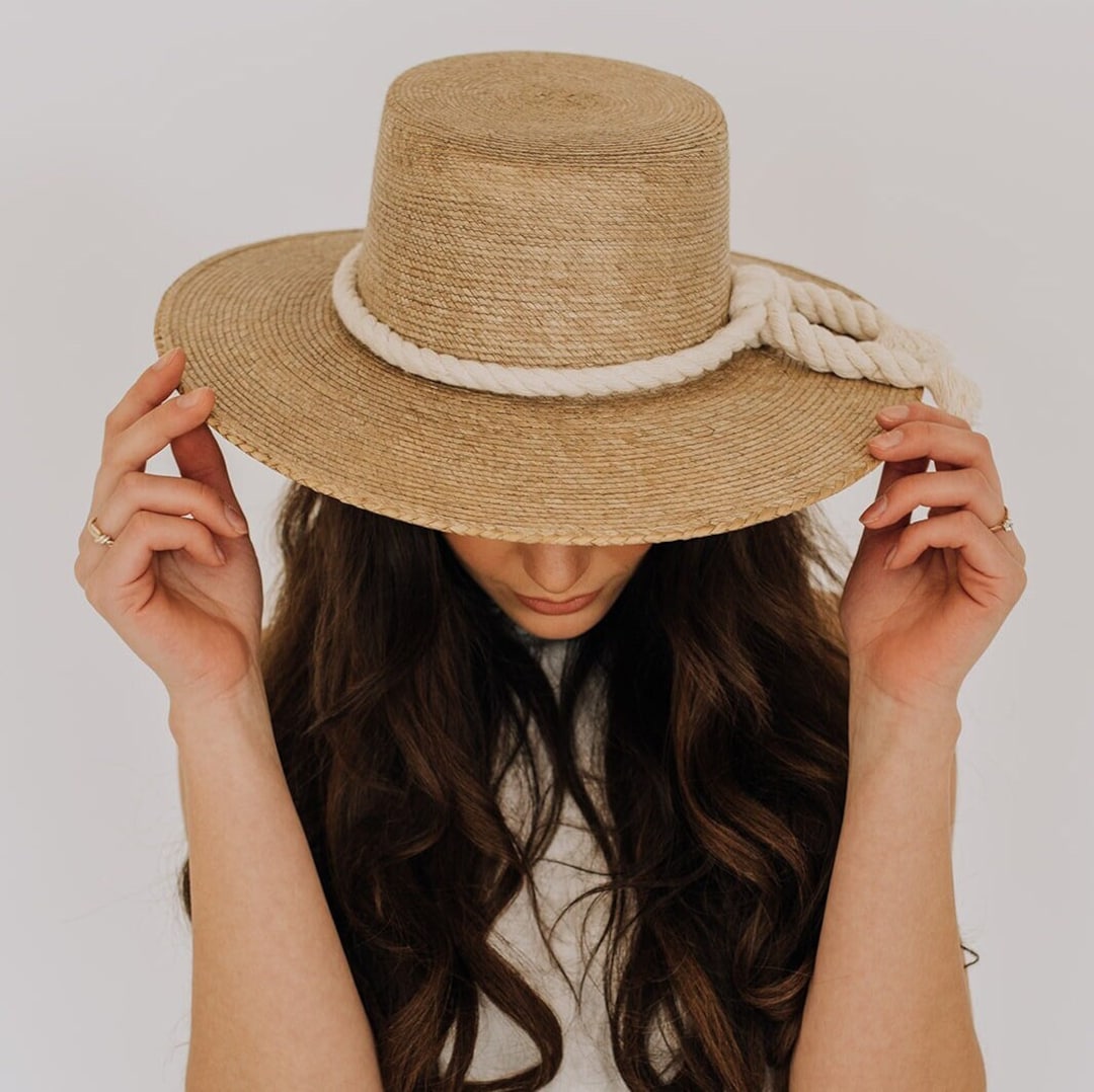 Boater | Straw Summer Hat With Macrame Cord | Boater Hat for Women ...