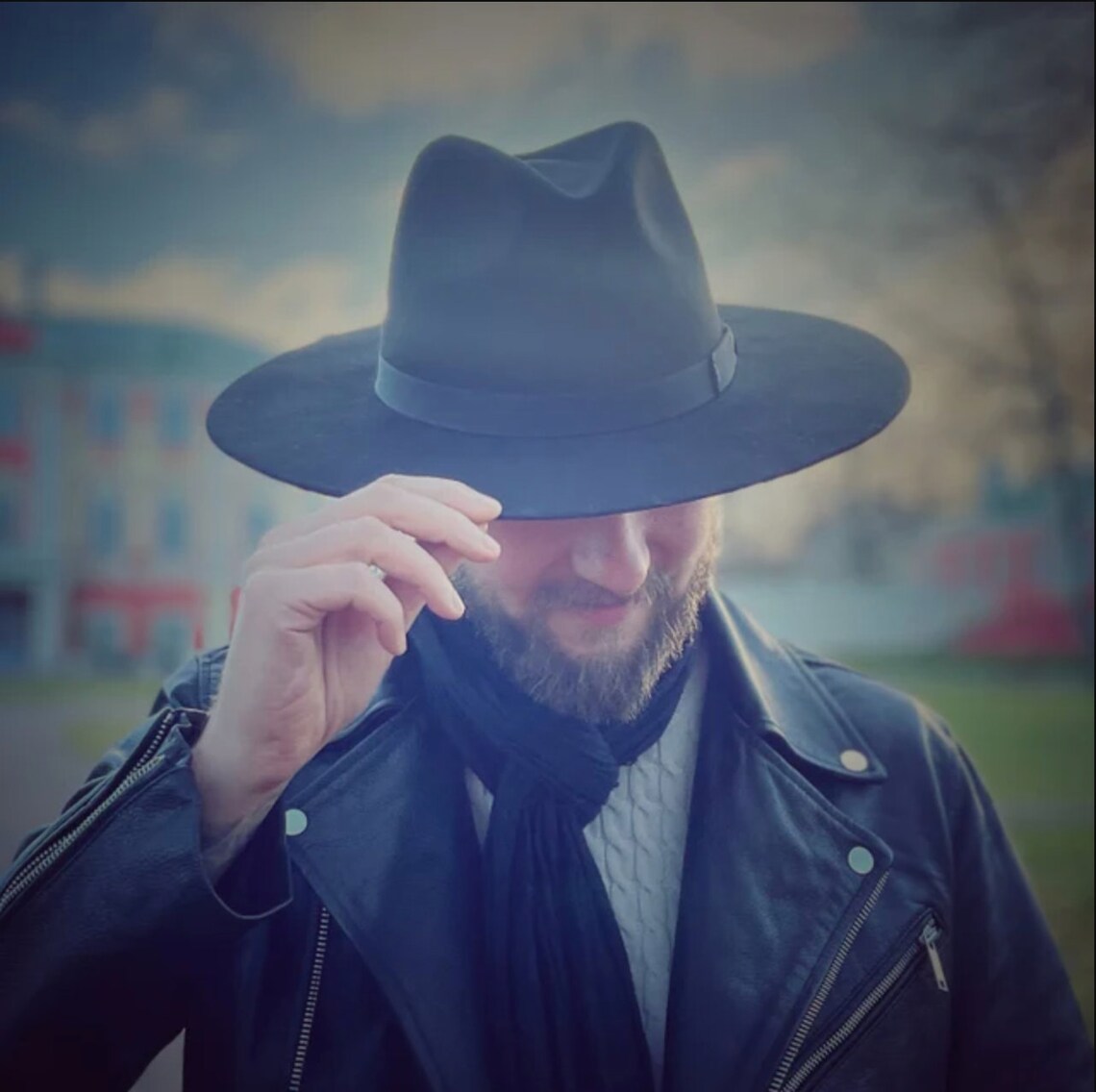 Black Felt Hat Fedora for Women Wide & Stiff Brim Winter - Etsy