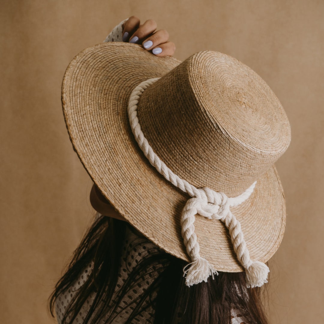 Summer Straw Hat | Boater Hat With Macrame Hat Band | Boho Wedding Hat ...