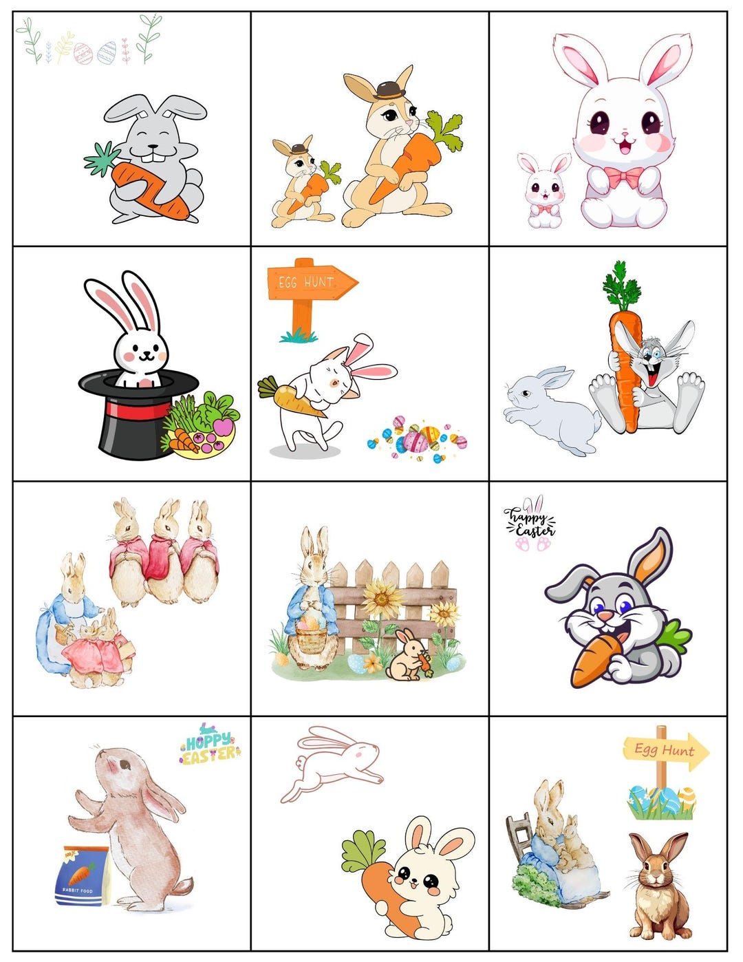 Bunny Bounce Matching Memory Game - Etsy
